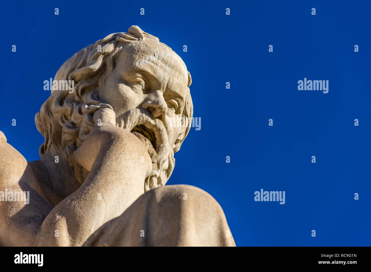 Statue of the Greek philosopher Socrates in front of the Academy of ...