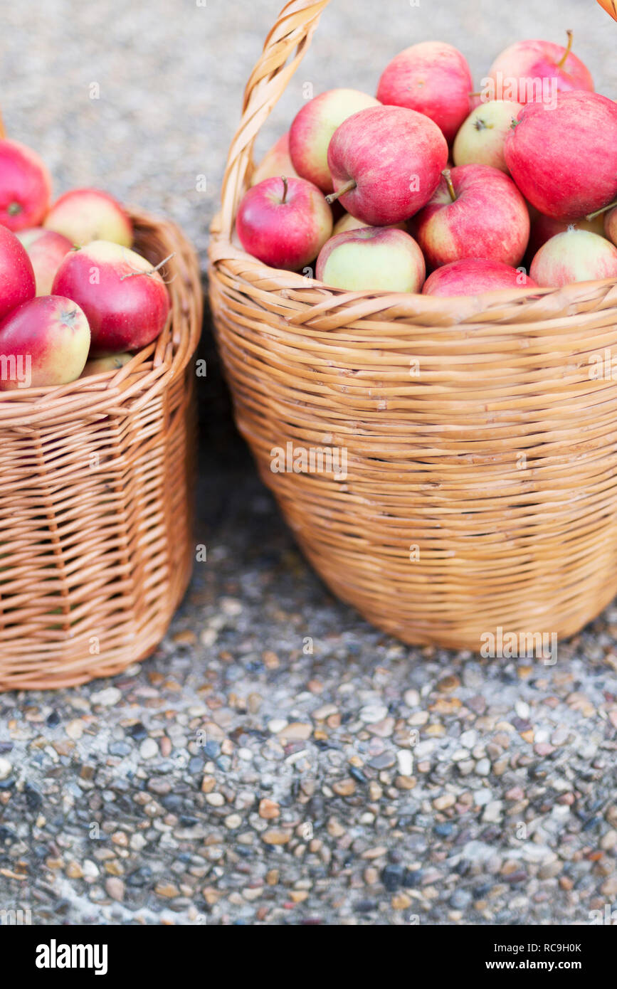 Apple baskets hi-res stock photography and images - Alamy