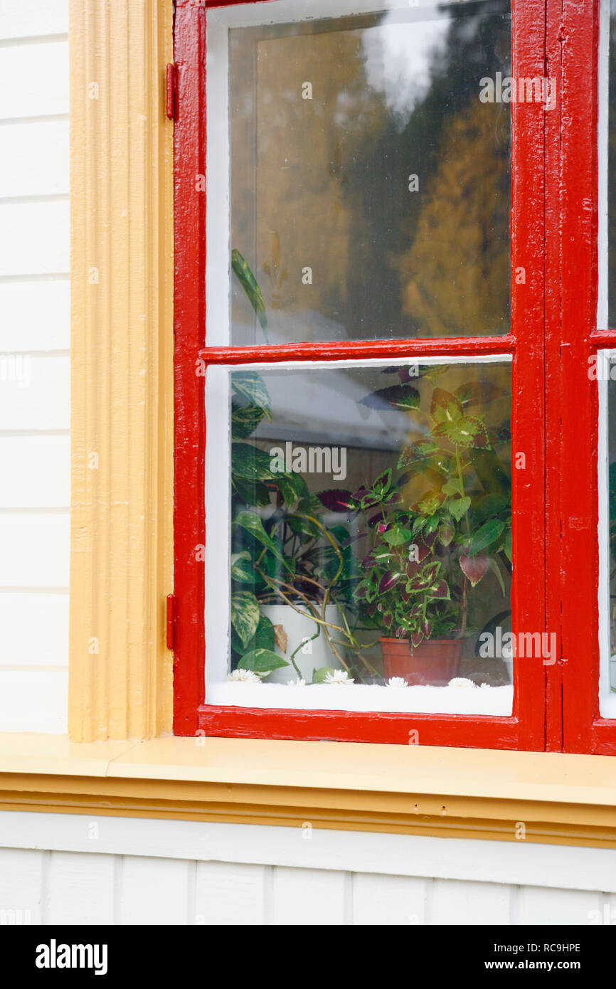 A red window Stock Photo - Alamy