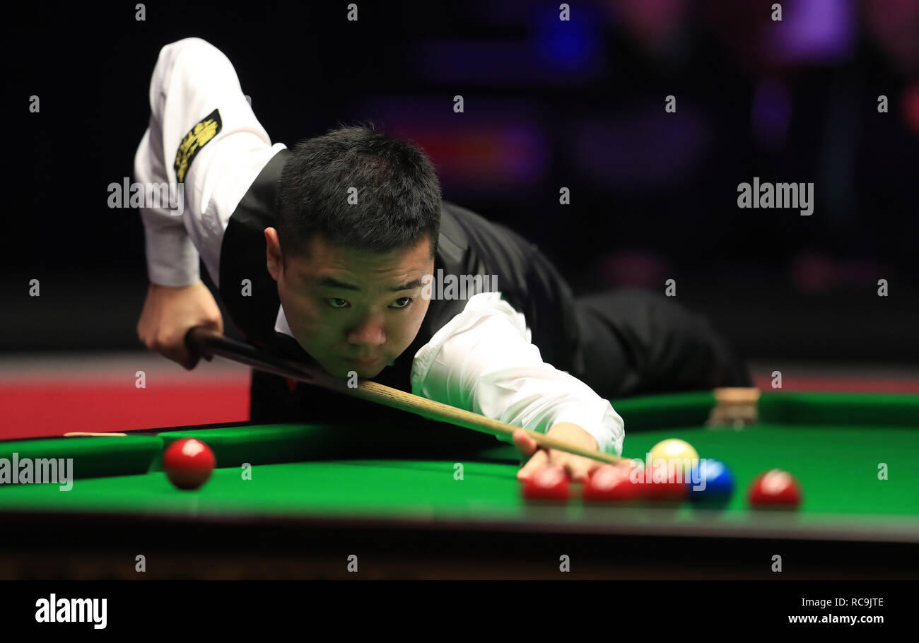 Ding Junhui during his match with Jack Lisowski during day two of the ...