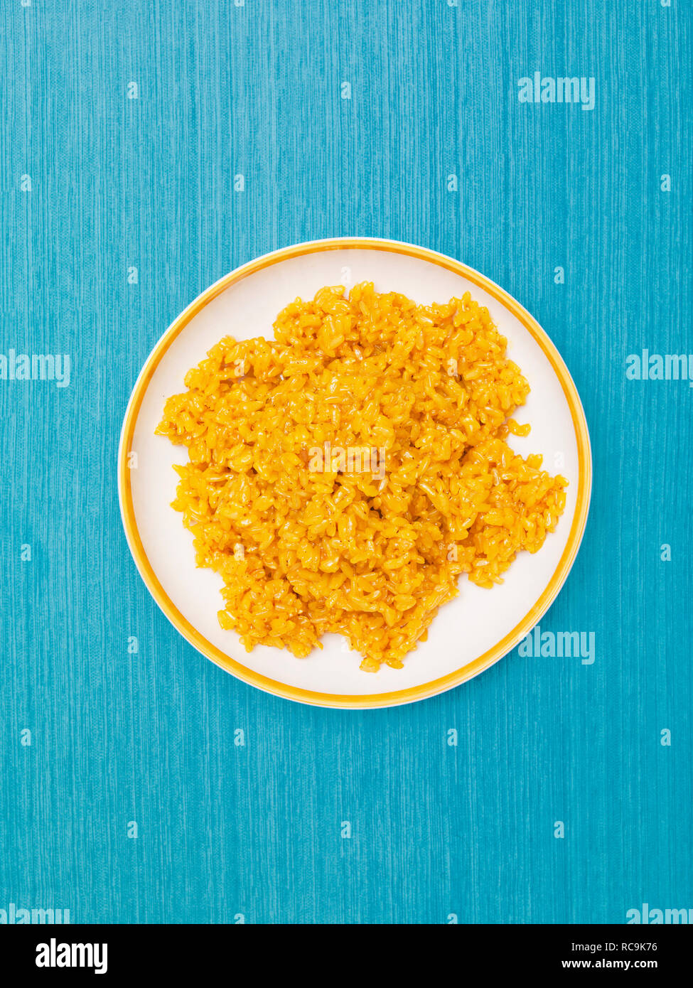 Rice on plate Stock Photo - Alamy