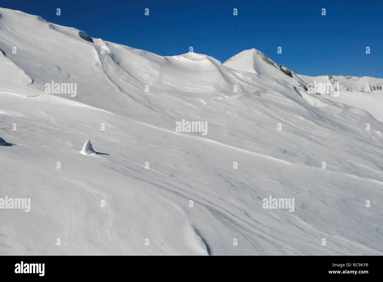 BANSKO, BULGARIA - FEBRUARY 12, 2012: Winter landscape with Ski area of ...