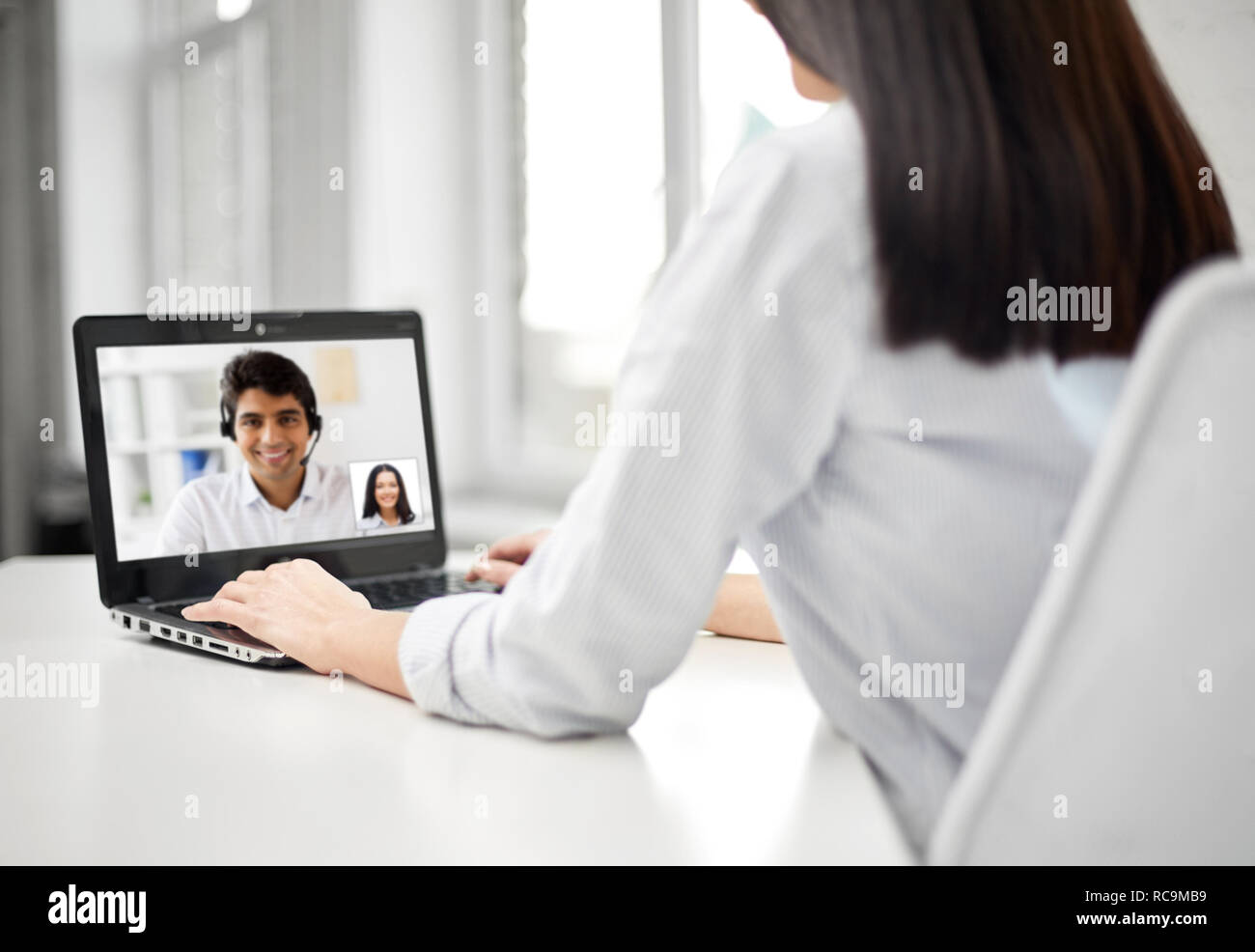 Young businesswoman calling customer hi-res stock photography and ...