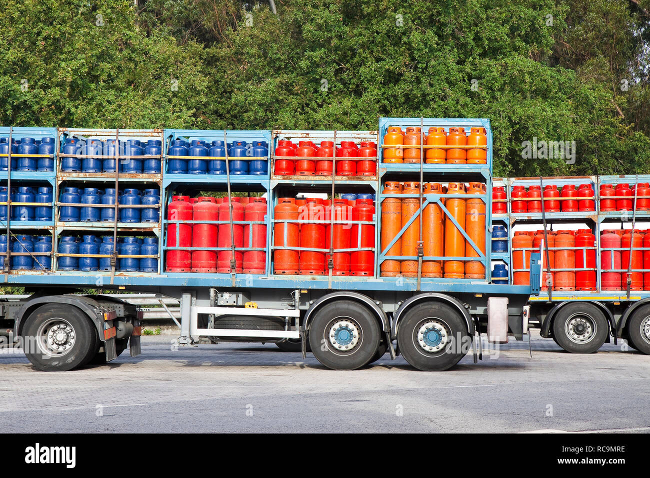 Orange gas tanks hi-res stock photography and images - Alamy
