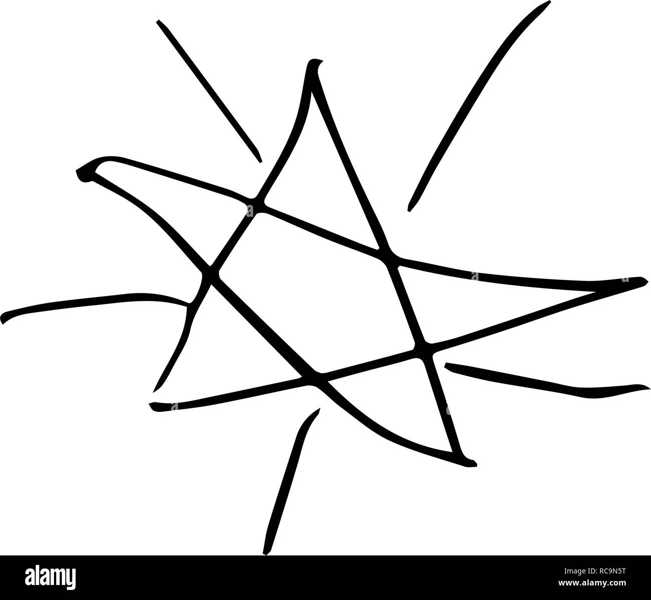 Flat vector design of cool star in childish style Stock Vector Image ...