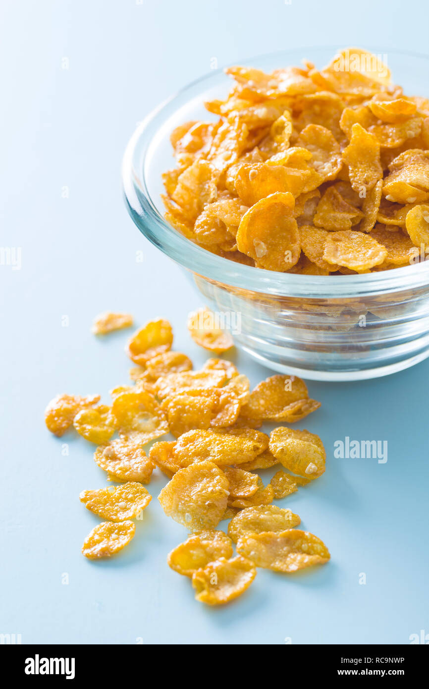Corn flake cereal in blue hi-res stock photography and images - Alamy