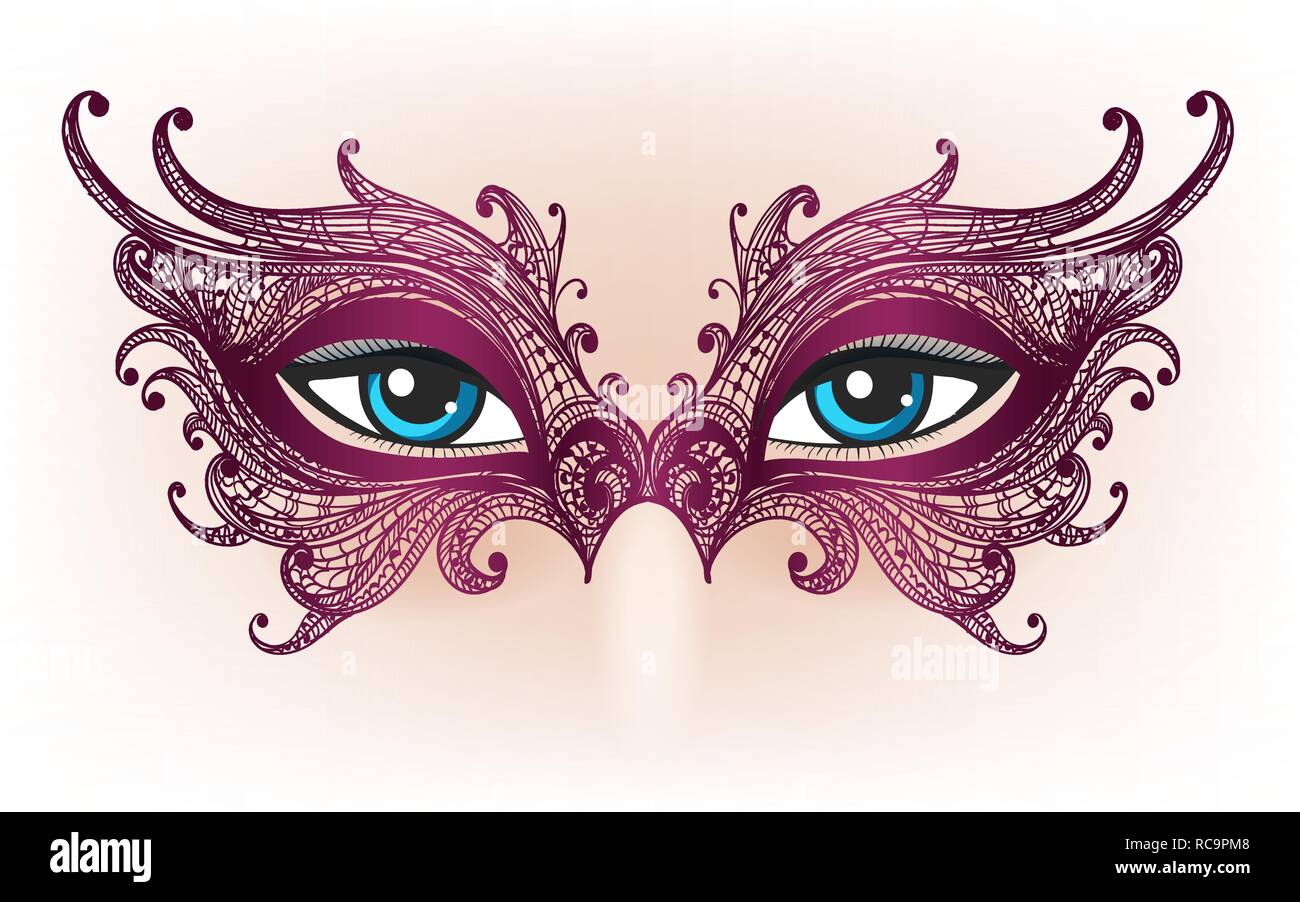 Beautiful carnival mask in Stock Vector Images - Alamy