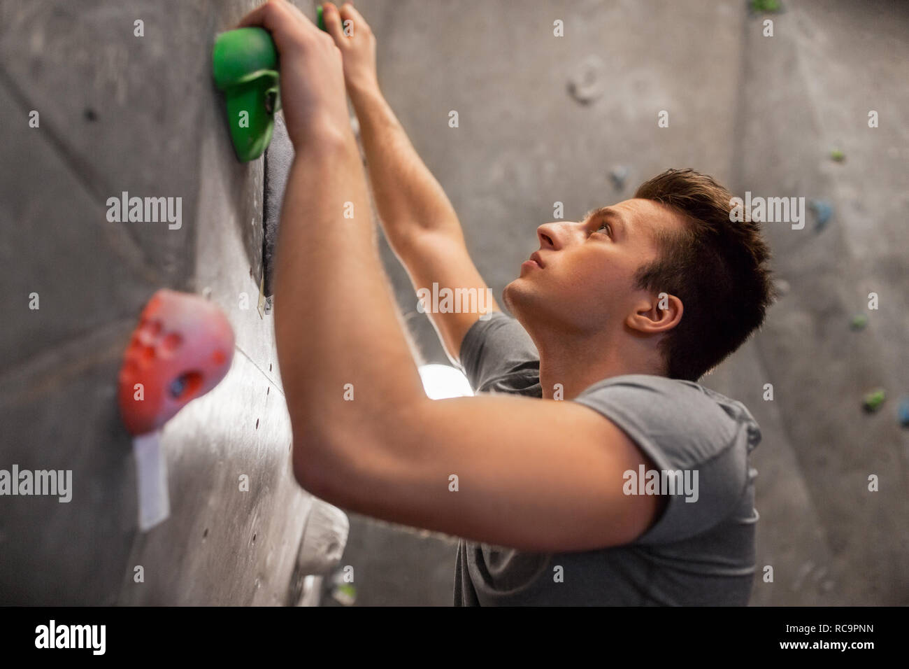 Athlete male rock climber exercising hi-res stock photography and ...