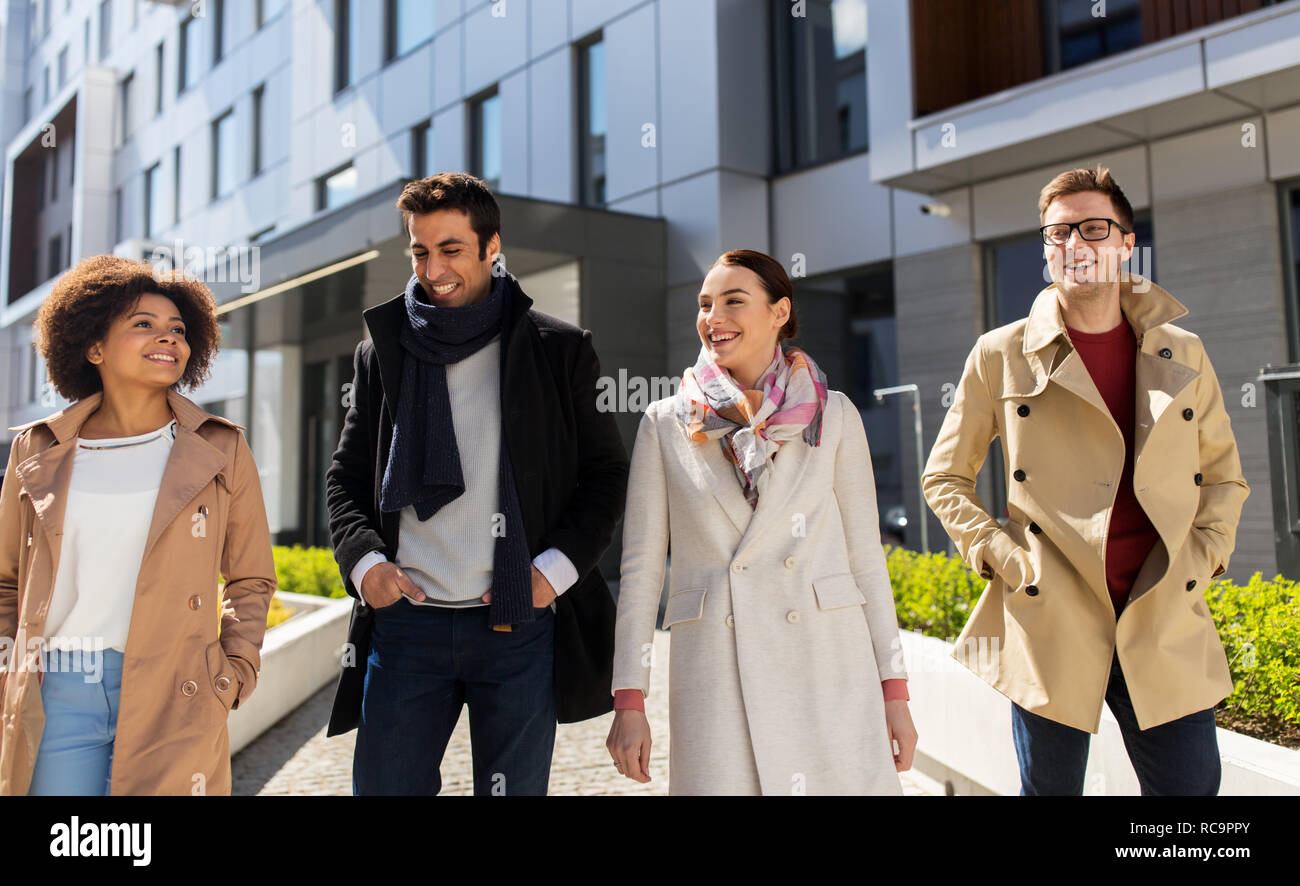 international group of people on city street Stock Photo - Alamy