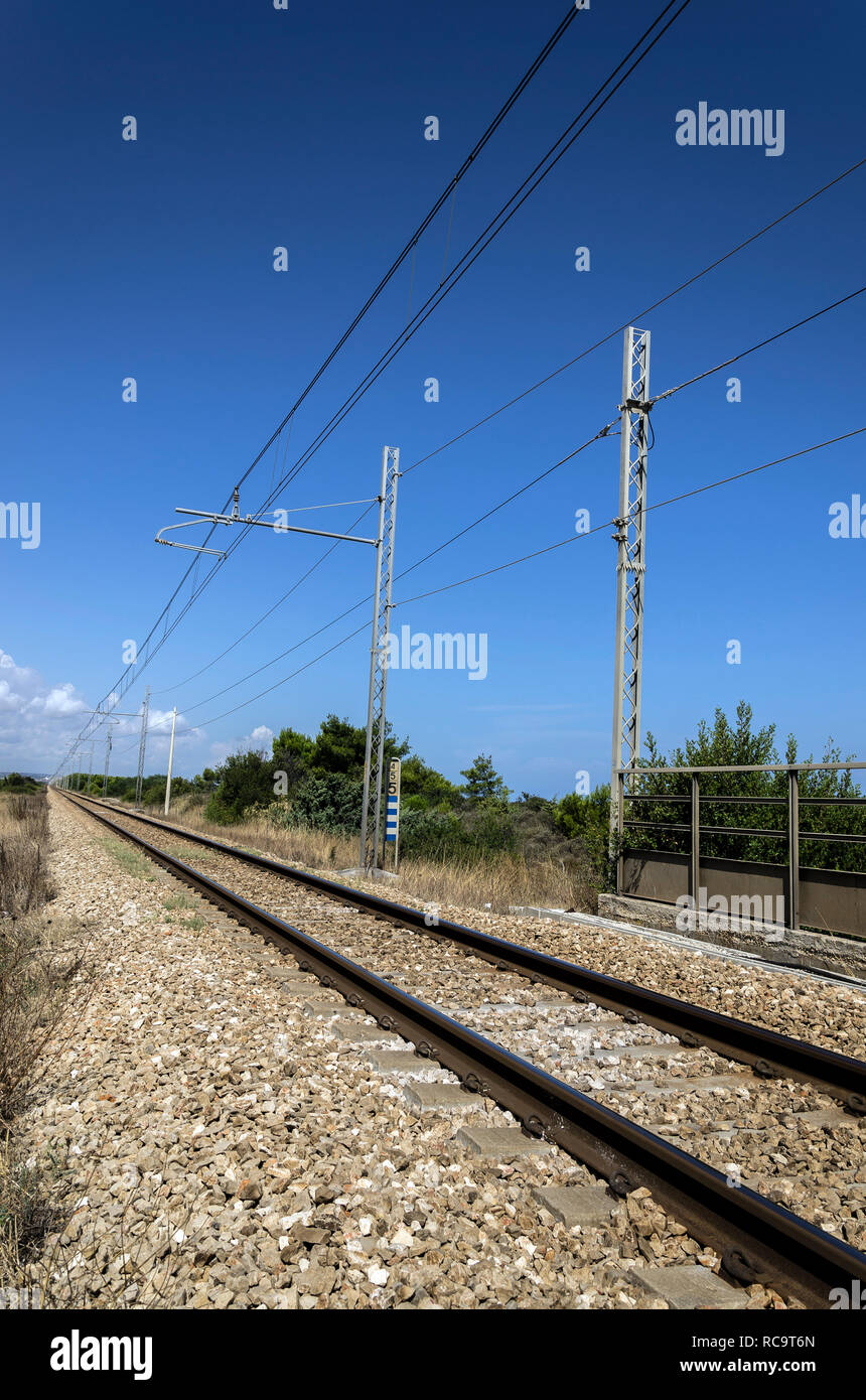 Perspective view of the railway hi-res stock photography and images - Alamy