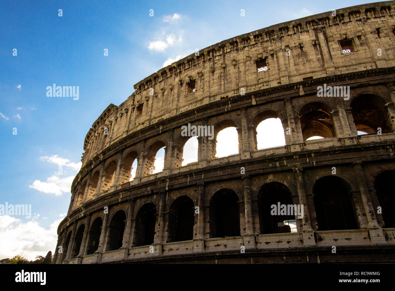 View of the Colosseum in the city of Rome in Italy Stock Photo - Alamy