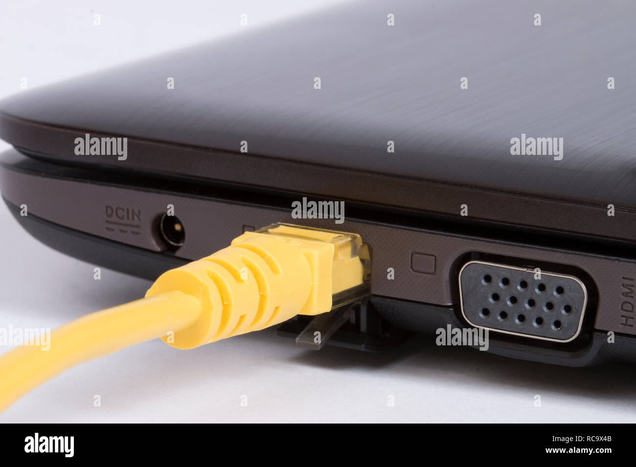 internet cable connected to computer Stock Photo - Alamy