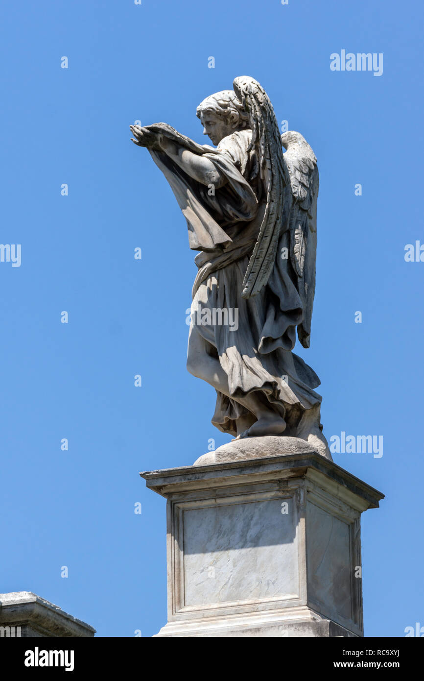 ROME, ITALY - JUNE 22, 2017: Architectural detail from of St. Angelo ...