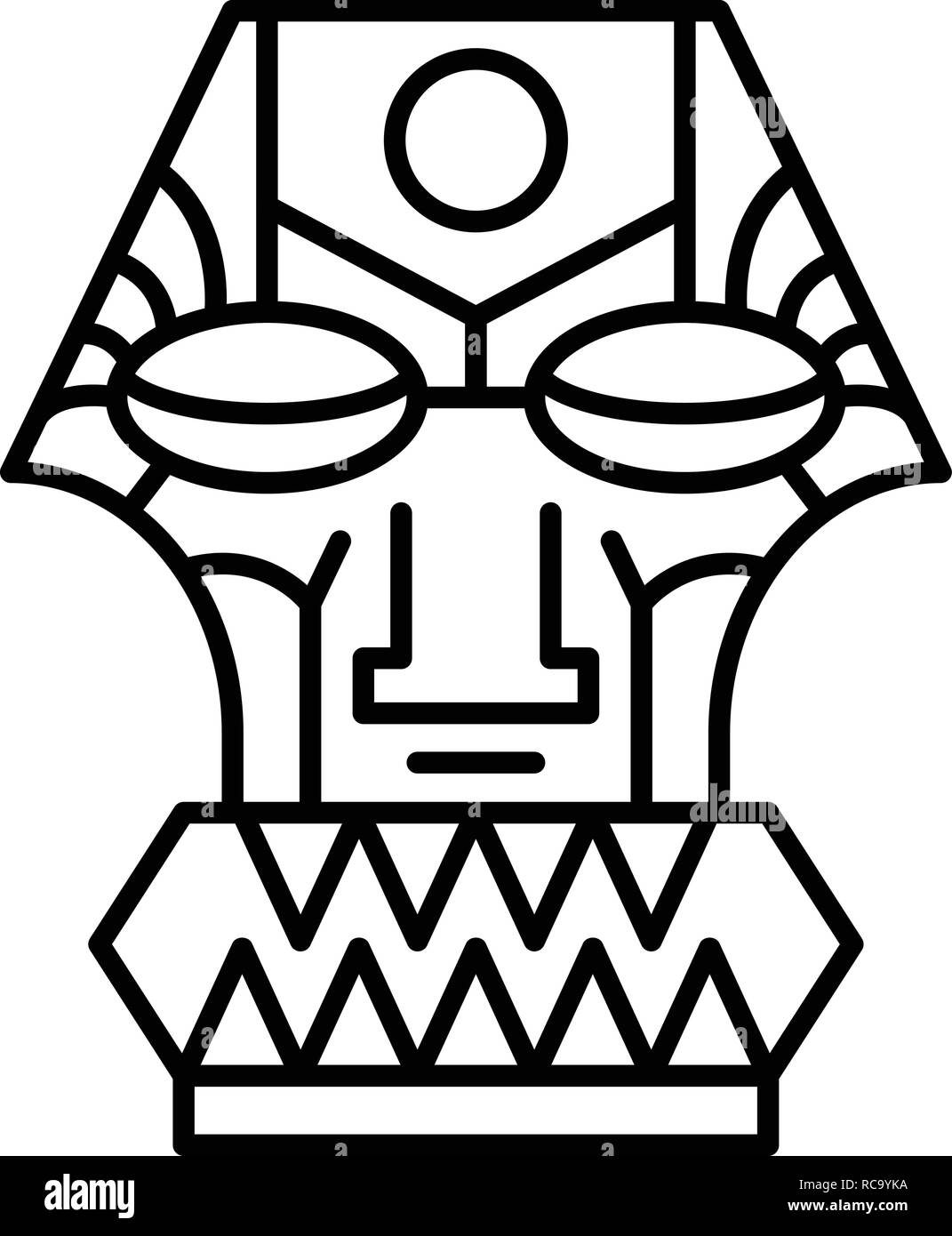 Totem icon outline collection hi-res stock photography and images - Alamy