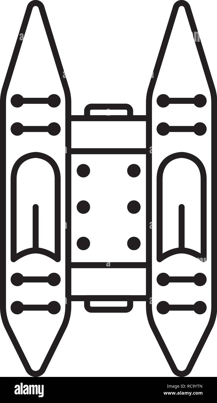 Rafting boat icon, outline style Stock Vector Image & Art - Alamy