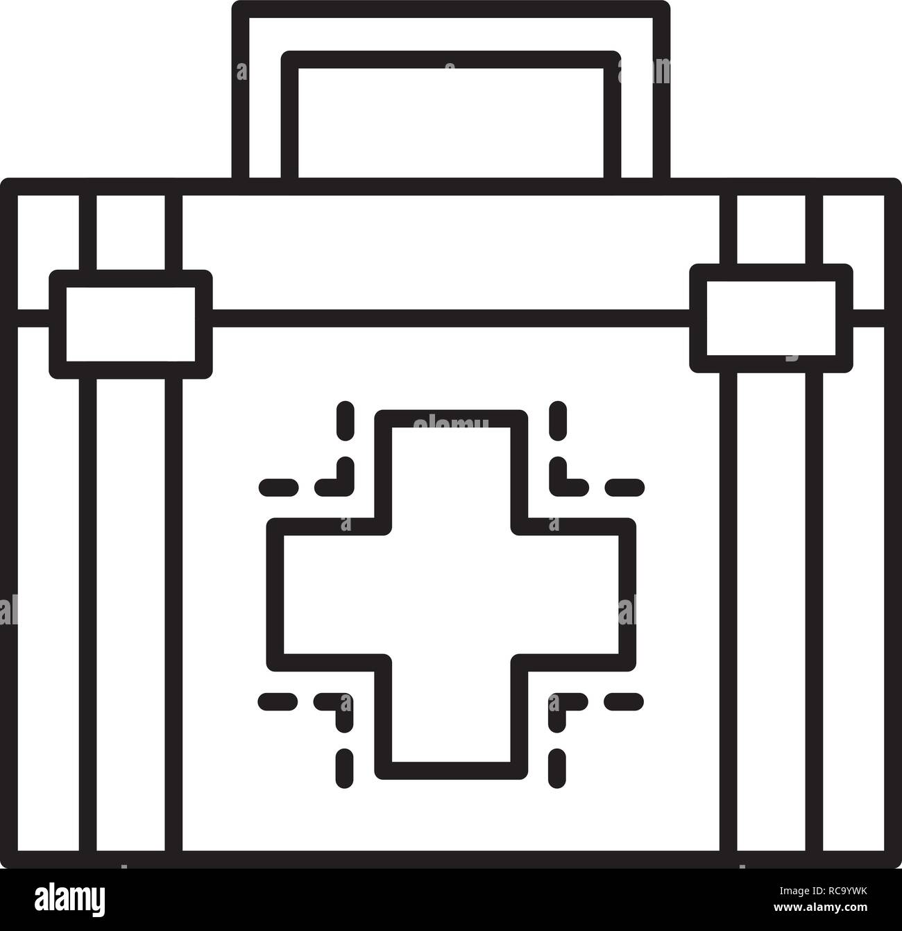 First aid kit box icon, outline style Stock Vector Image & Art - Alamy