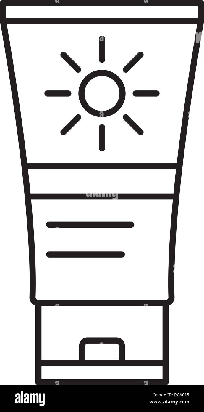 Sunscreen tube icon, outline style Stock Vector Image & Art - Alamy