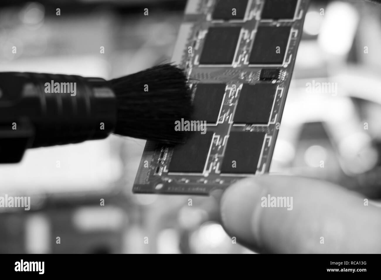 Random access memory semiconductor Black and White Stock Photos ...