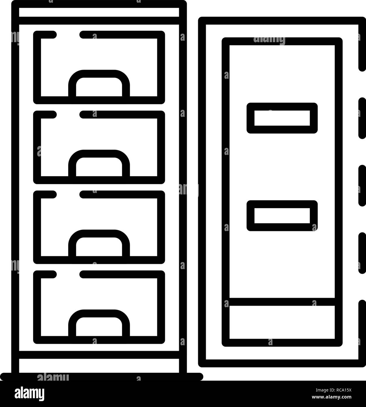 Open freezer icon, outline style Stock Vector Image & Art - Alamy