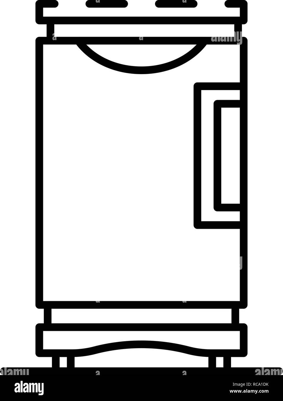 Fridge freezer icon, outline style Stock Vector Image & Art - Alamy