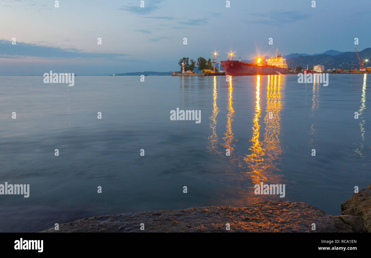 Sea port in Batumi Stock Photo - Alamy