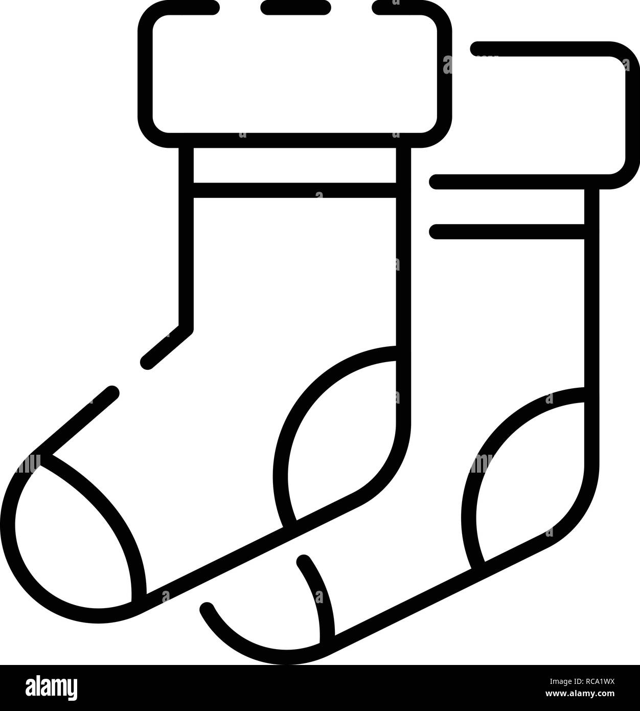 Winter socks icon, outline style Stock Vector Image & Art - Alamy