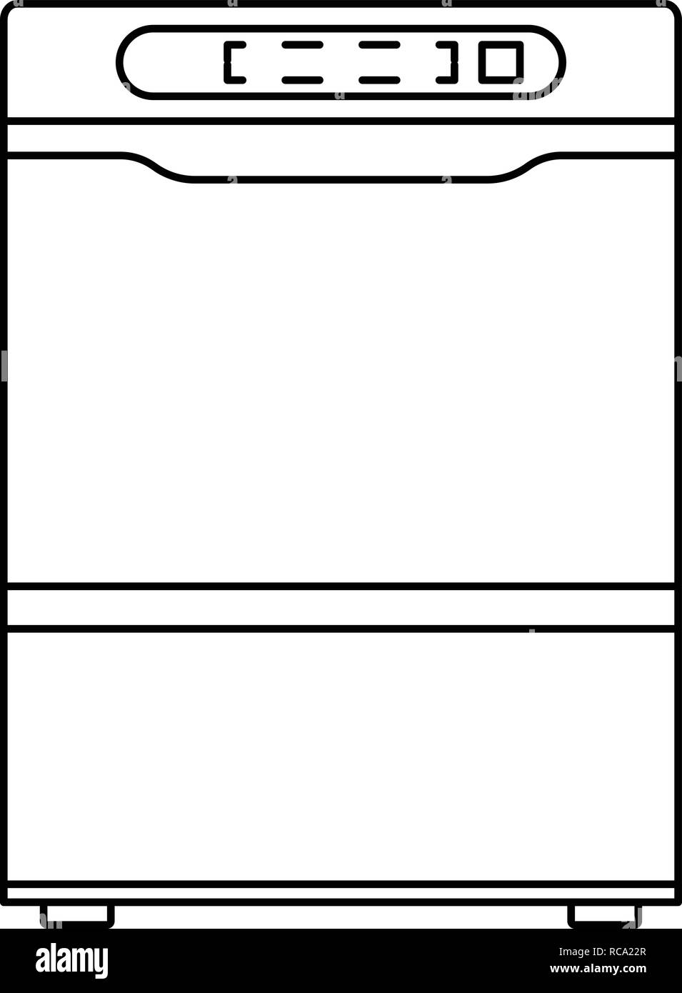 Modern dishwasher icon, outline style Stock Vector Image & Art - Alamy