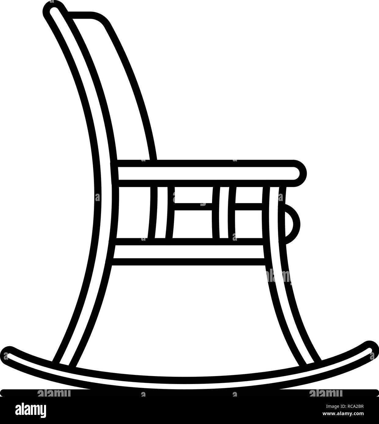 Rocking Chair Clip Art Black And White - Everything Furniture