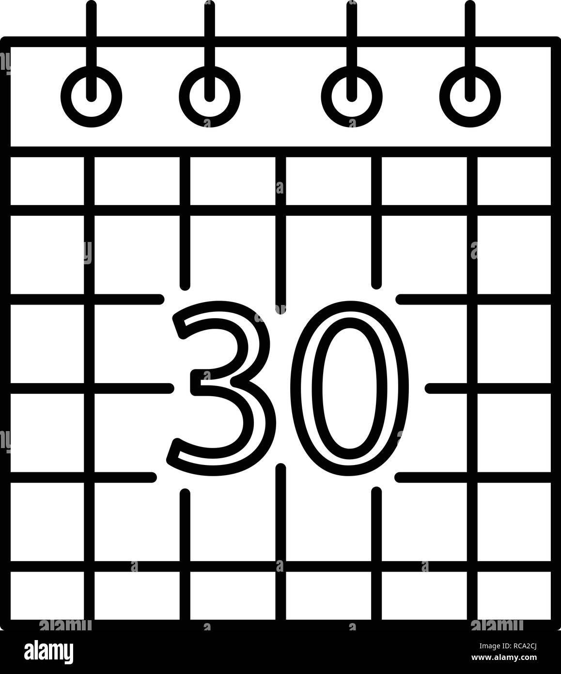 Calendar style simple line Black and White Stock Photos & Images - Alamy