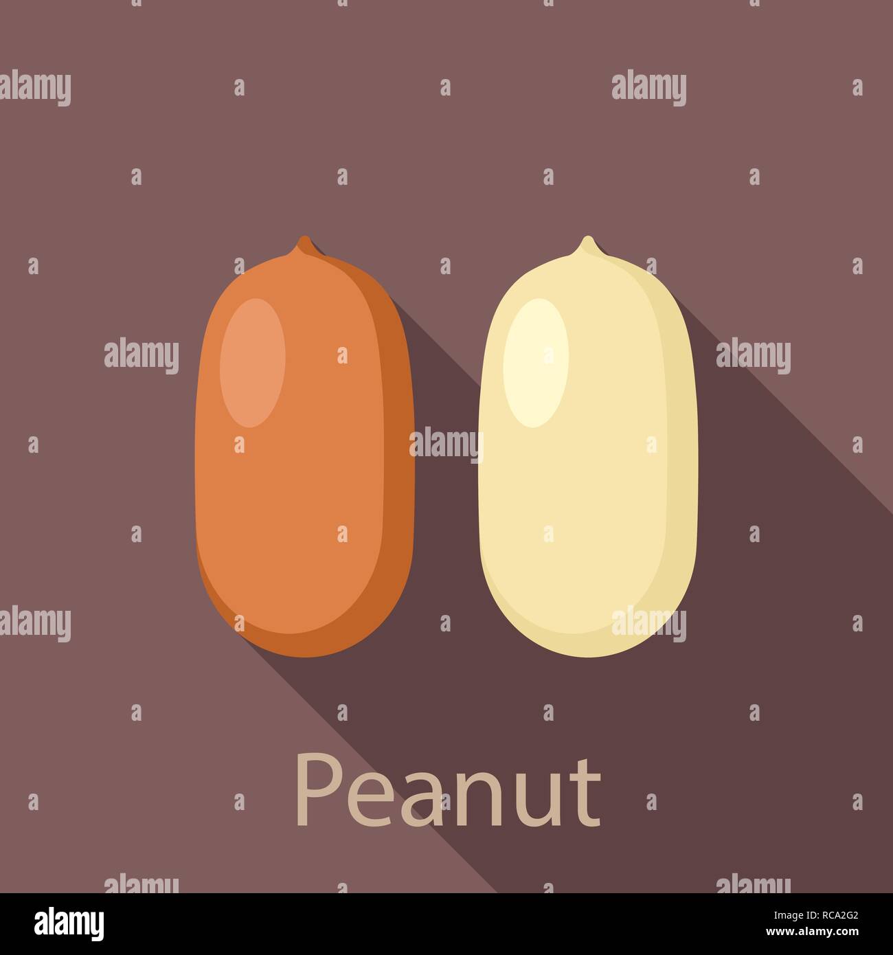 Peanut icon, flat style Stock Vector Image & Art - Alamy