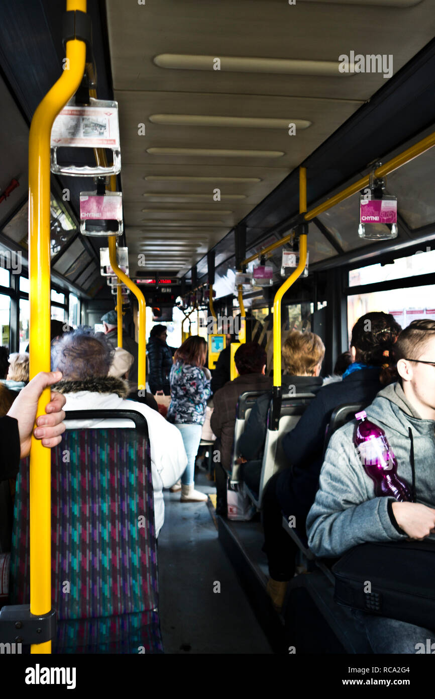 Public bus interior hi-res stock photography and images - Alamy