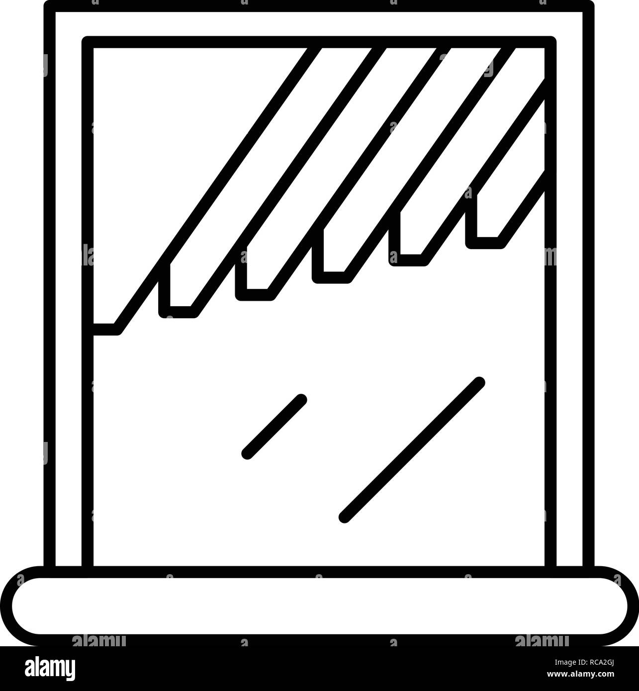 Interior attic room window Stock Vector Images - Alamy