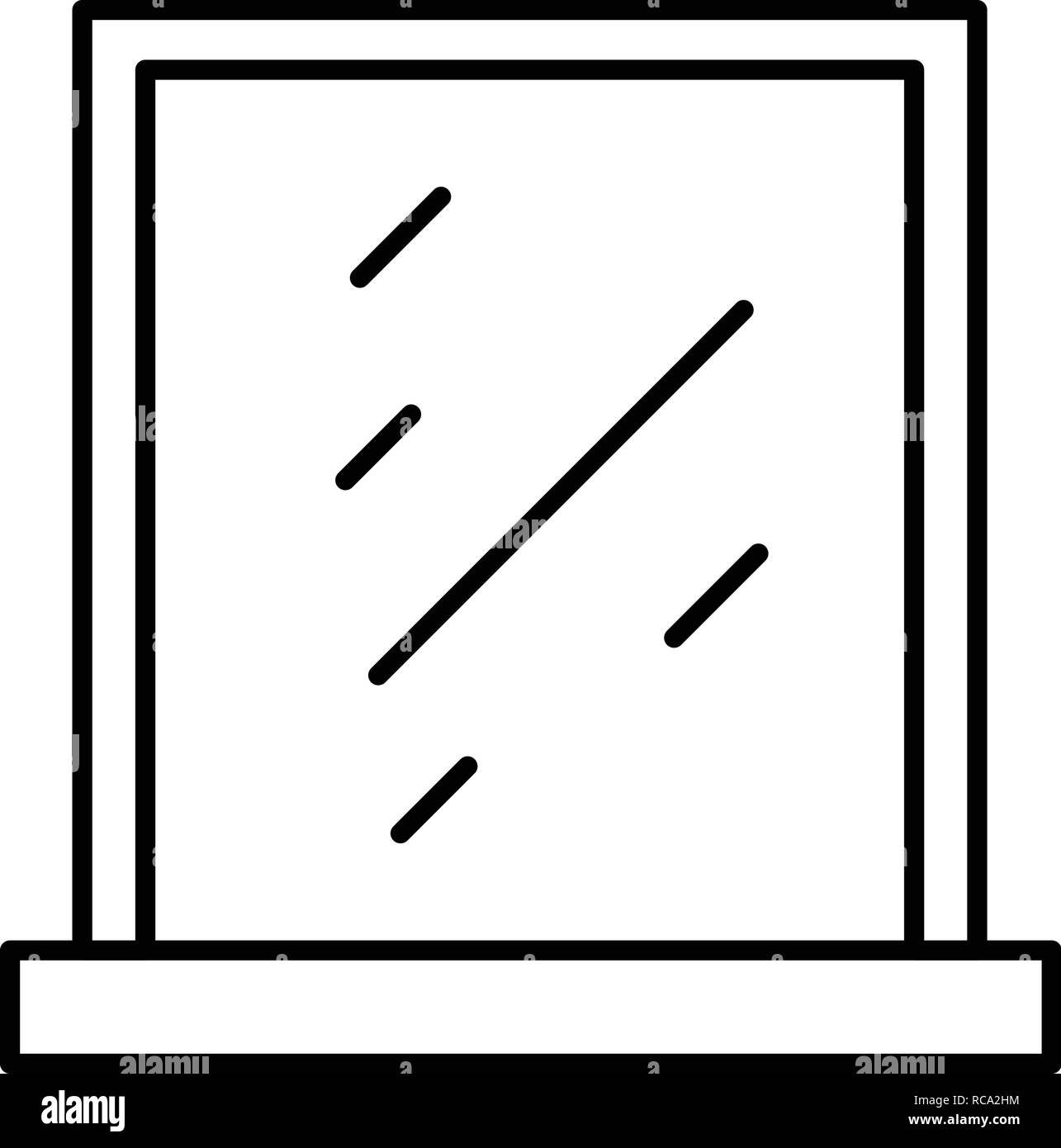 Clean window icon, outline style Stock Vector Image & Art - Alamy