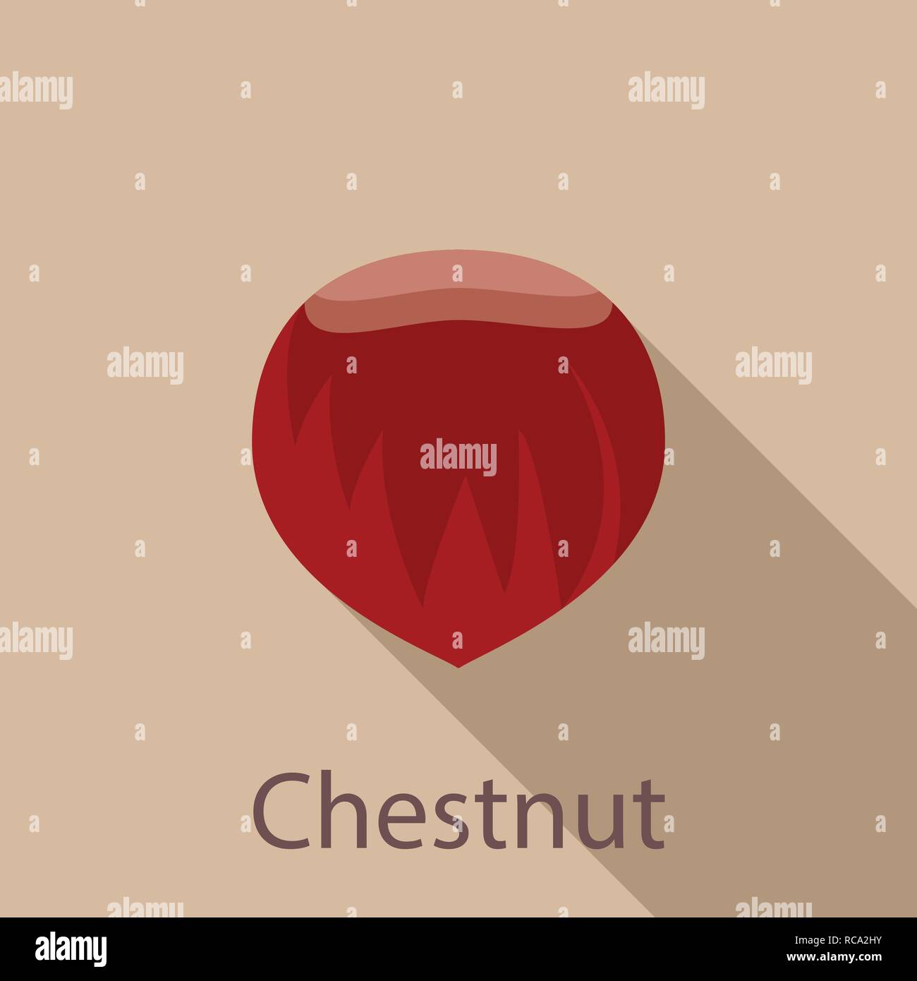 Chestnut icon, flat style Stock Vector Image & Art - Alamy