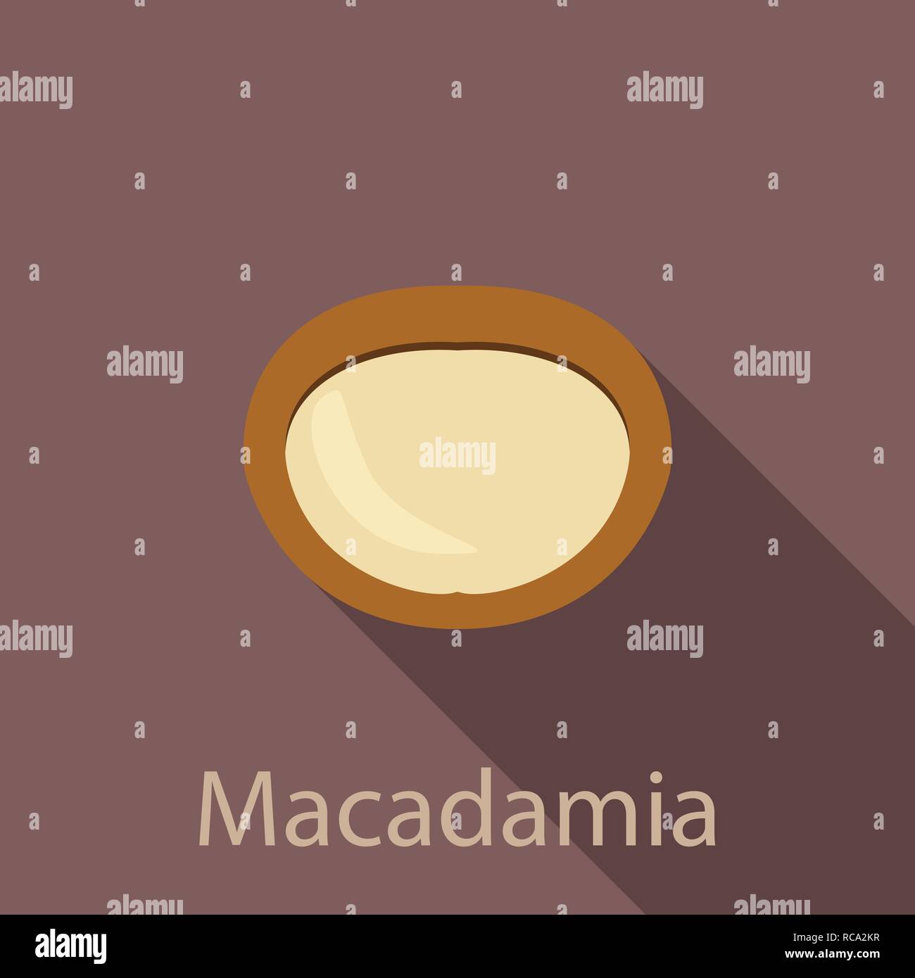 Macadamia icon, flat style Stock Vector Image & Art - Alamy