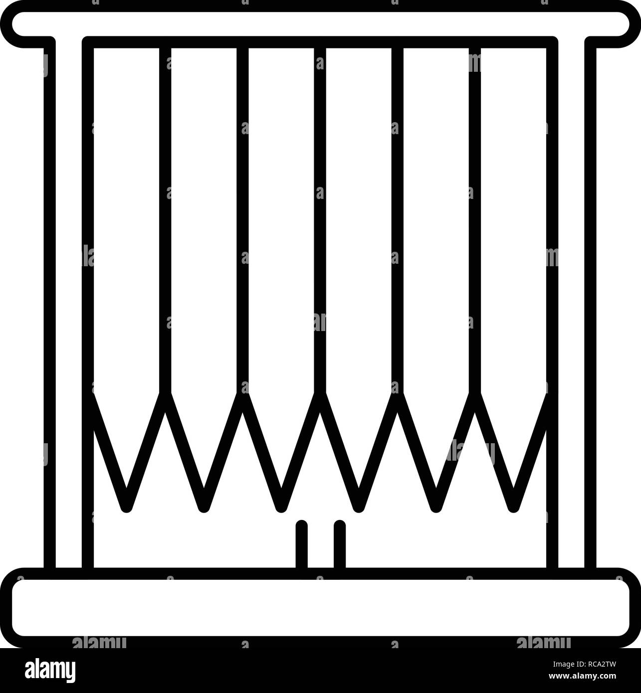 Curtains blinds line design Stock Vector Images - Alamy