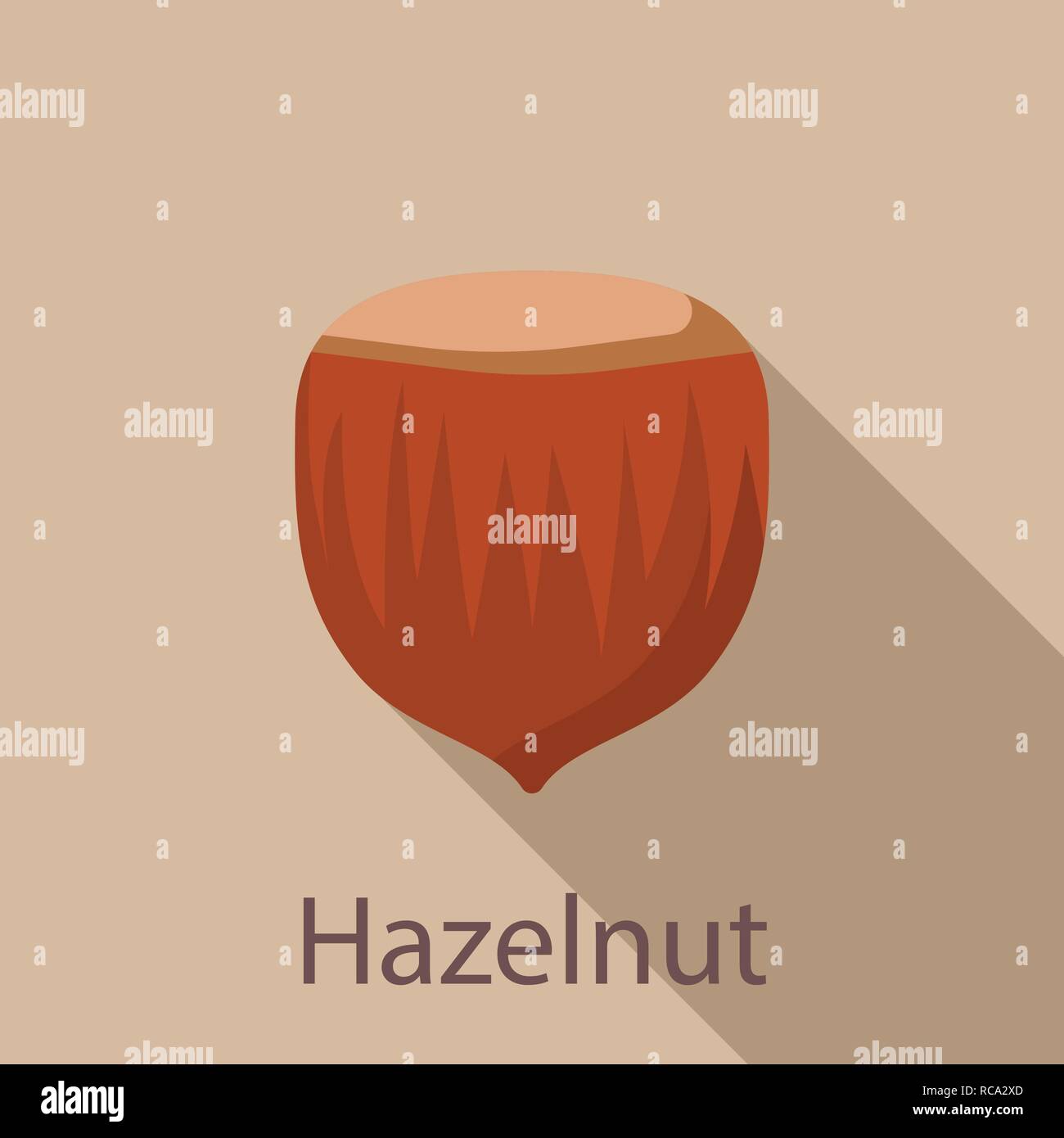 Hazelnut tree leaf Stock Vector Images - Alamy