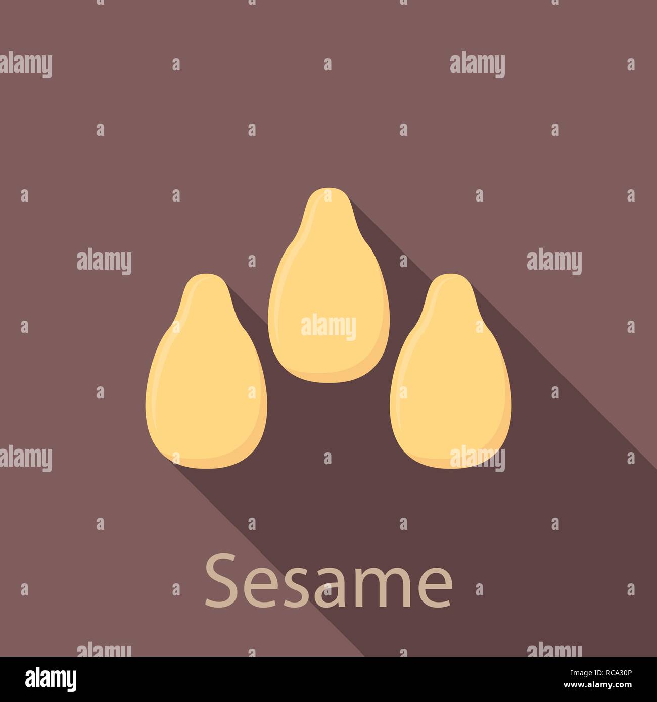 Sesame icon, flat style Stock Vector Image & Art - Alamy