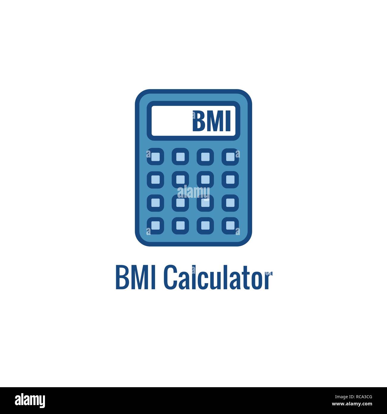 BMI / Body Mass Index Icon w image portraying weight balance Stock ...