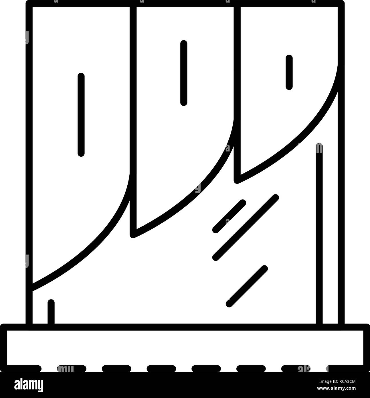 Sunshade curtain icon, outline style Stock Vector Image & Art - Alamy