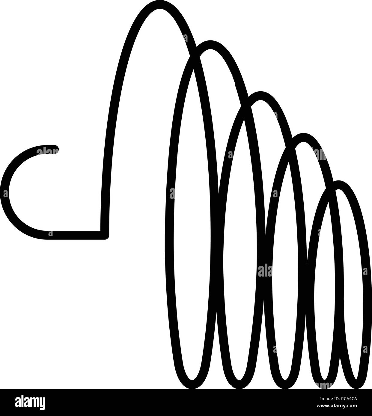 Flexible coil icon, outline style Stock Vector Image & Art - Alamy