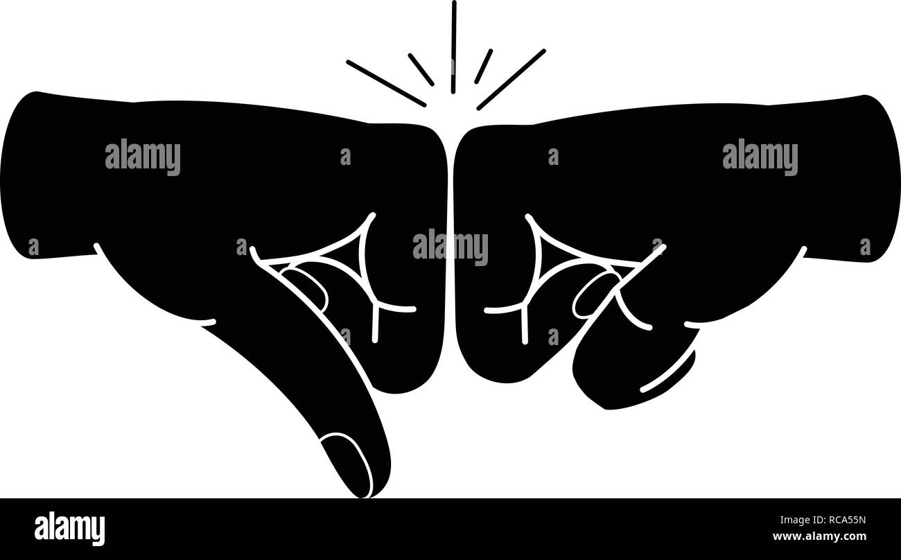 Violence fist icon simple Black and White Stock Photos & Images - Alamy