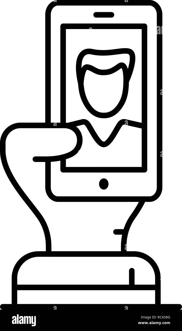 Cell phone man stylish Stock Vector Images - Alamy