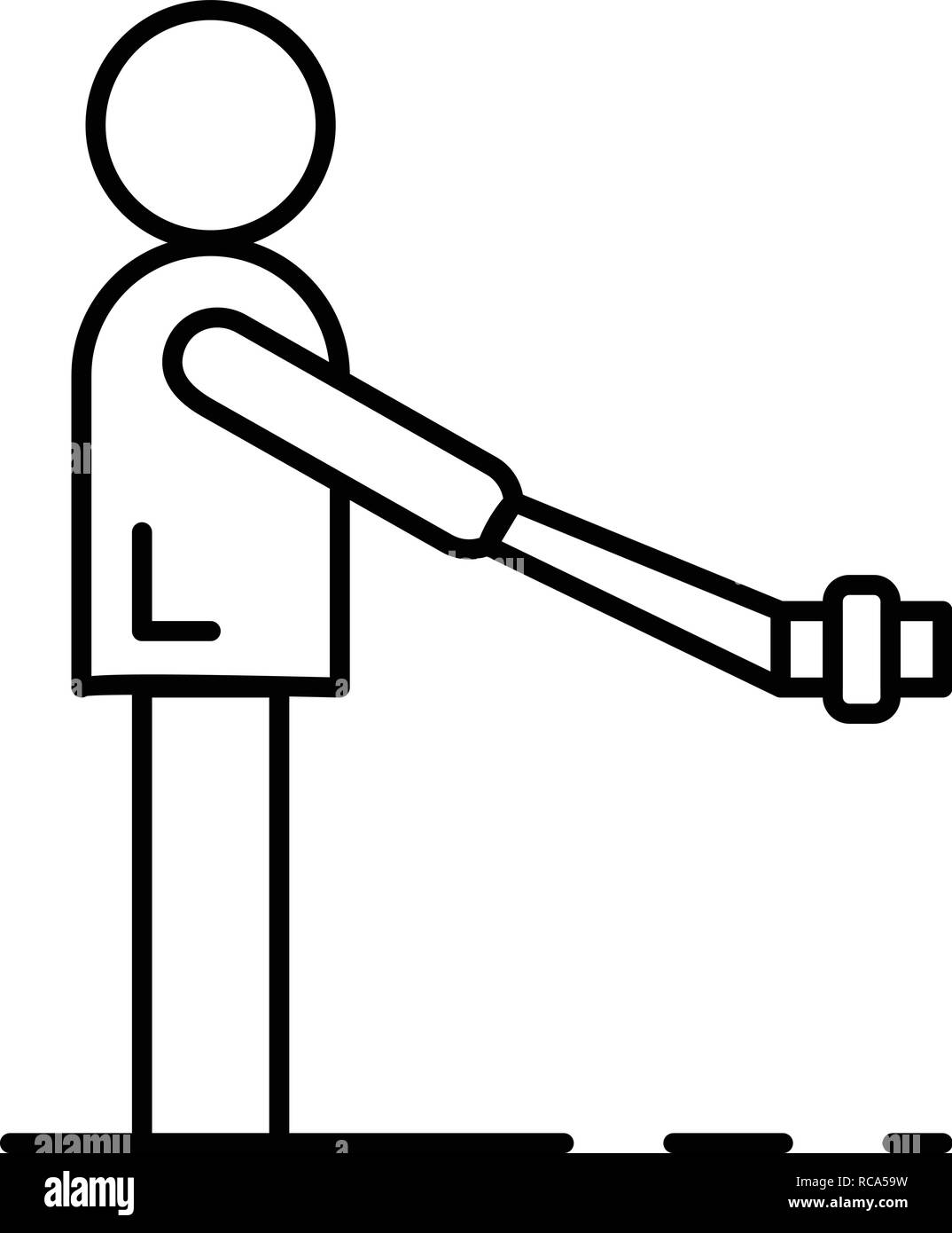 Taking photo selfie stick Black and White Stock Photos & Images - Alamy