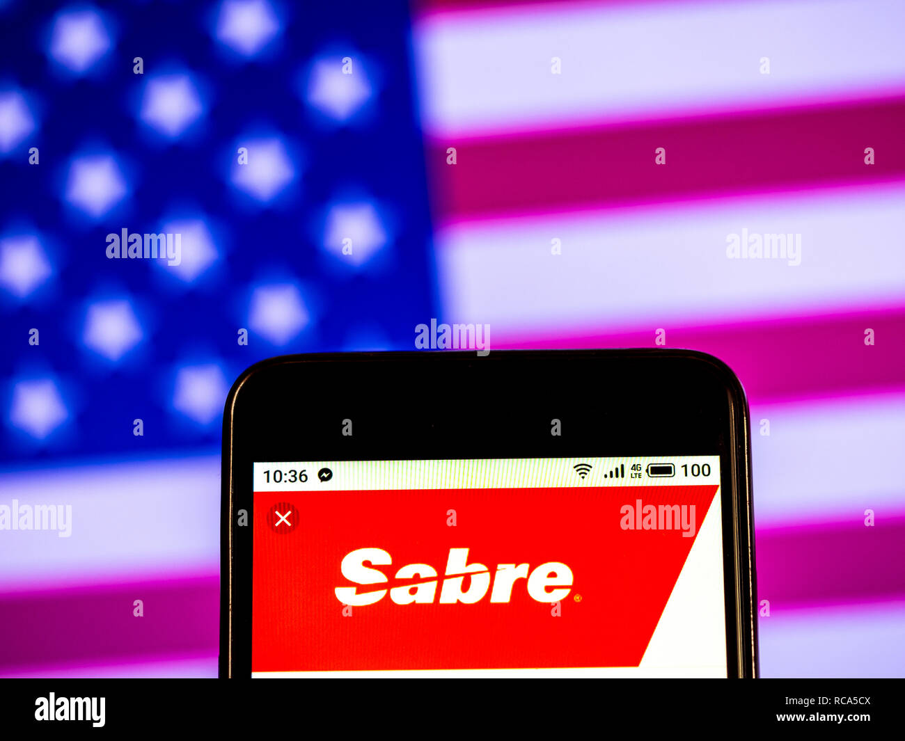 Sabre Corporation logo seen displayed on smart phone Stock Photo - Alamy