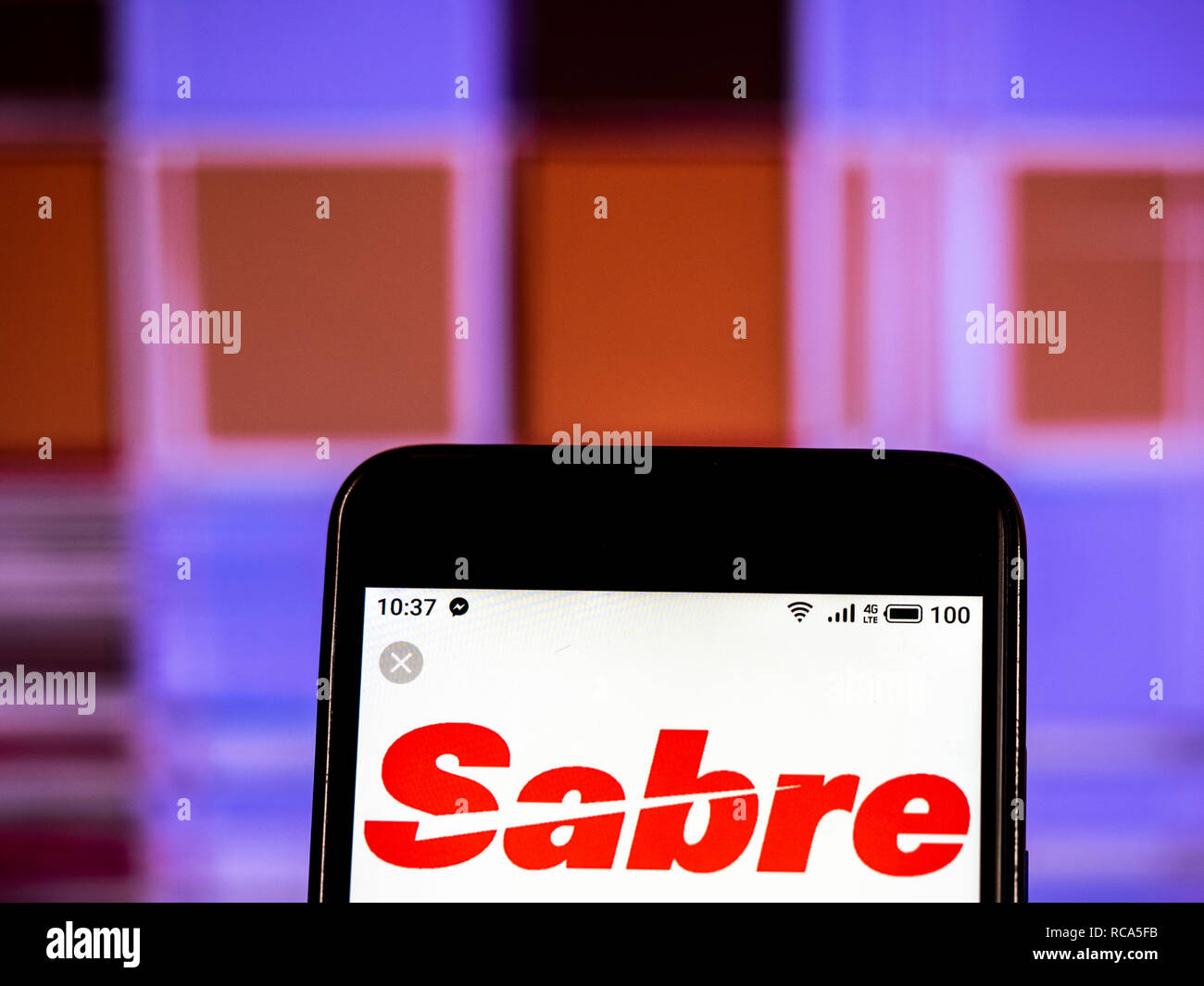 Sabre Corporation logo seen displayed on smart phone Stock Photo - Alamy