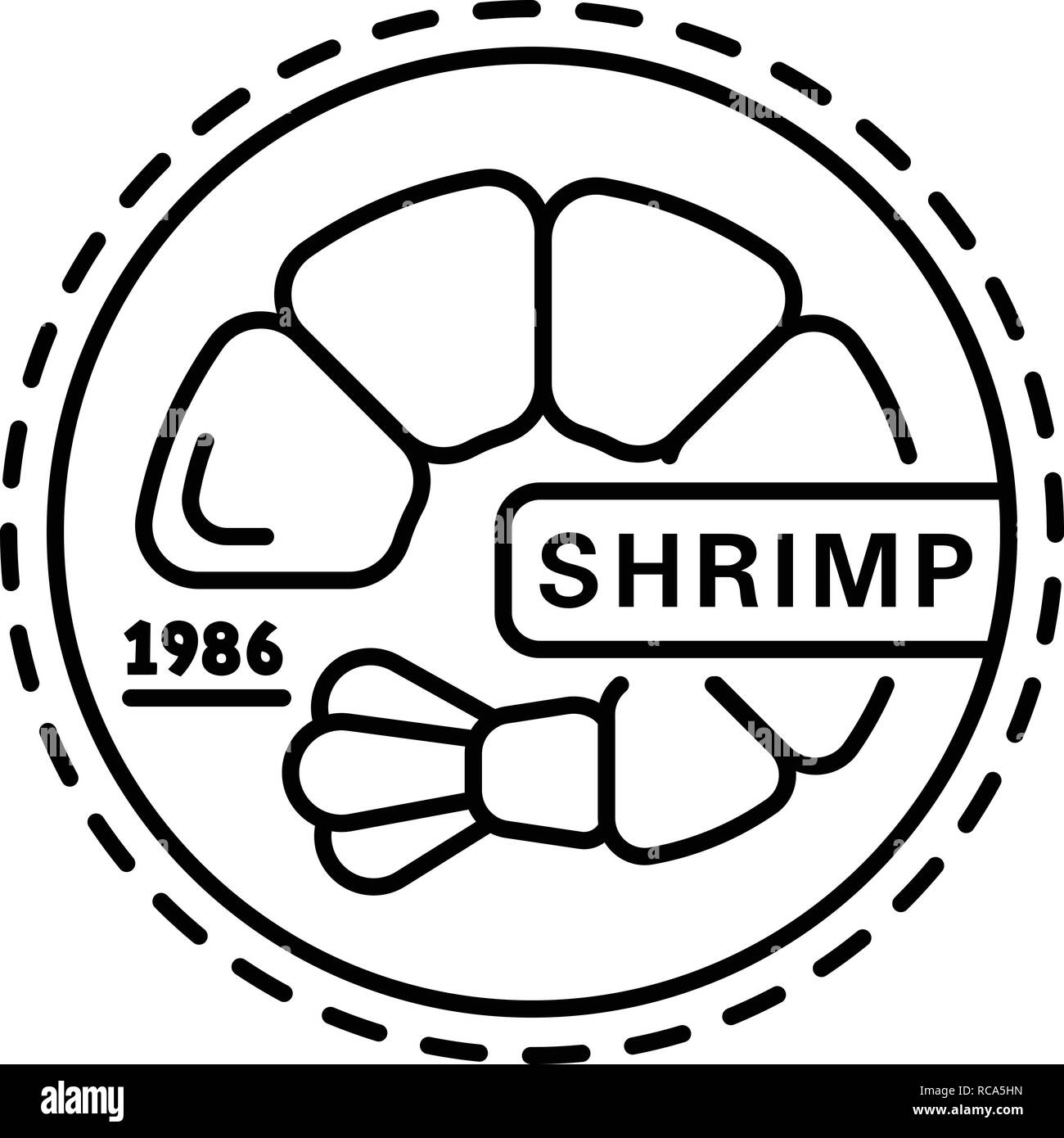 Shrimp logo, outline style Stock Vector Image & Art - Alamy