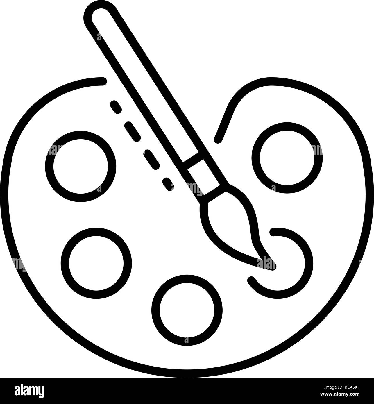 Paint palette icon, outline style Stock Vector Image & Art - Alamy