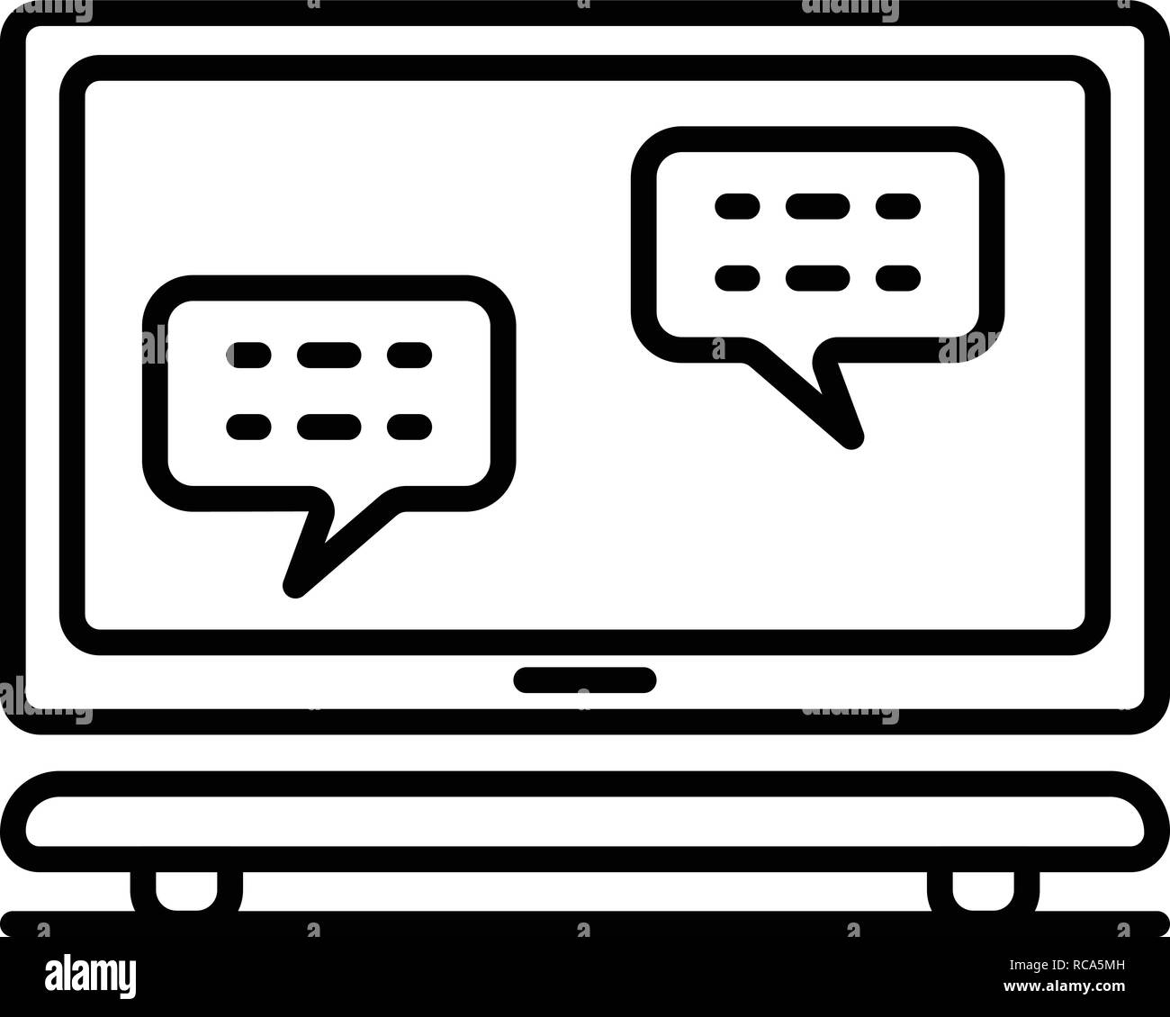 Homework laptop icon, outline style Stock Vector Image & Art - Alamy