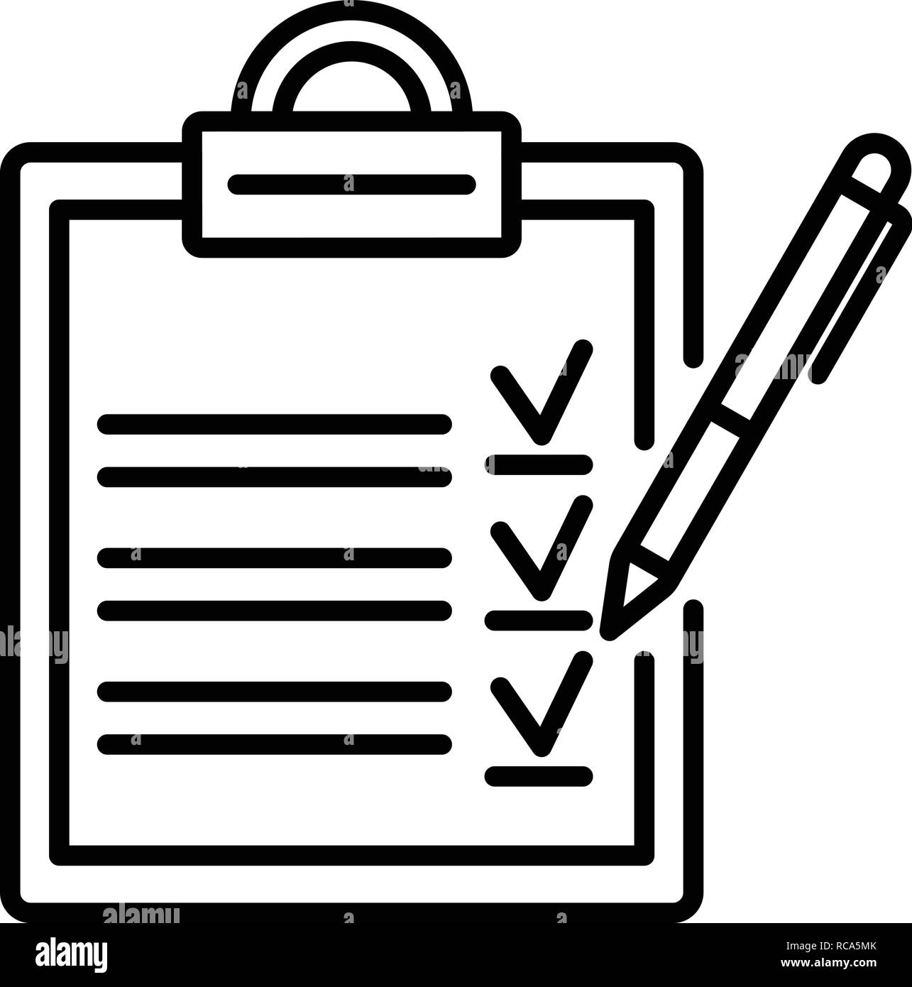 Clipboard checklist icon, outline style Stock Vector Image & Art - Alamy